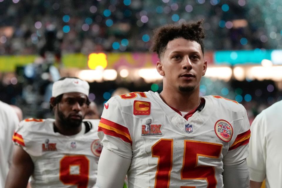 Patrick Mahomes heads to console family just weeks after Super Bowl thrashing after devastating ...