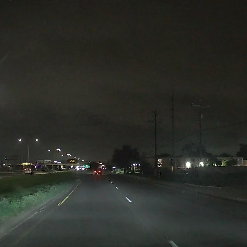 Driver drives on median after deciding to get on the freeway last ...