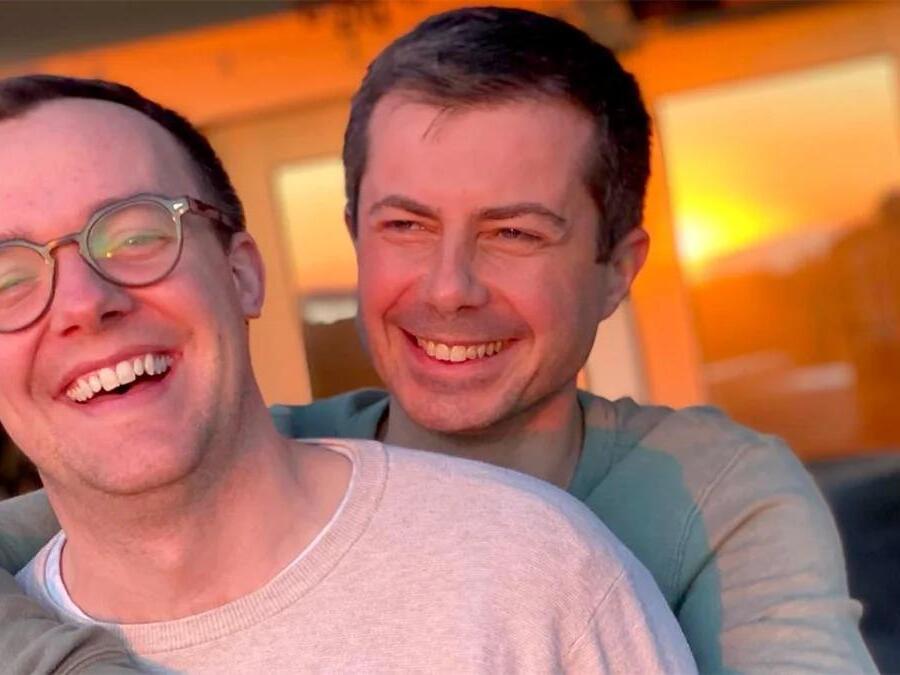 Watch Pete Buttigieg fight back happy tears discussing life with ...