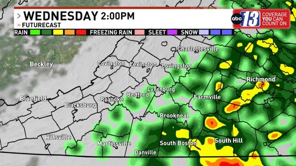Wet Wednesday as showers kick off the morning, with drier weather in ...