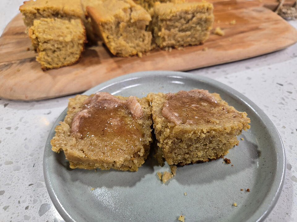 Cooking with The Food Nanny - Pumpkin Cornbread with Cinnamon Honey ...