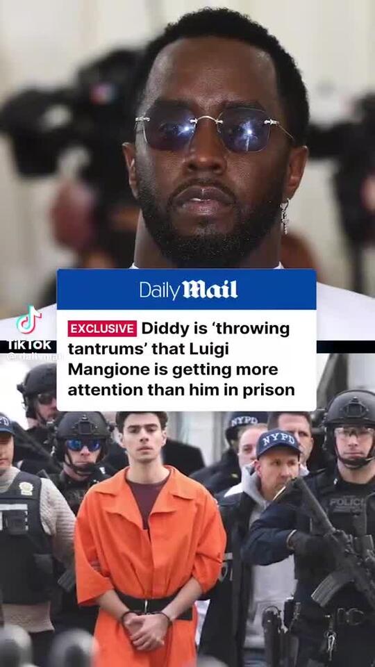 Diddy is furious that alleged CEO murderer Luigi Mangione is more ...
