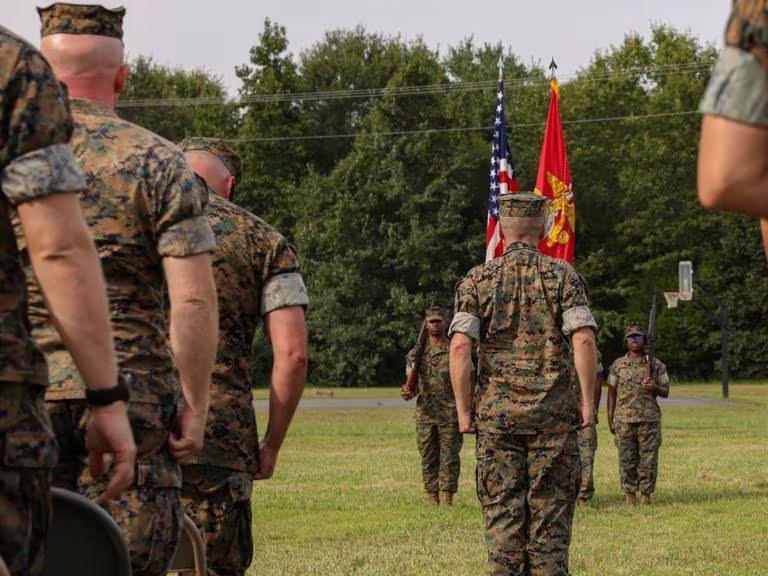 Marine Corps won’t consider allowing hands in pockets for now Marine Corps won’t consider allowing hands in pockets for now