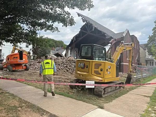 Demolition continues on former Aspinwall church - NewsBreak