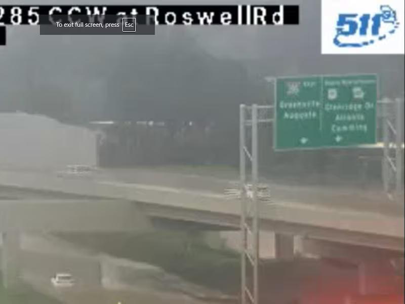 I-285 exit in Sandy Springs reopens after flooding closed all lanes