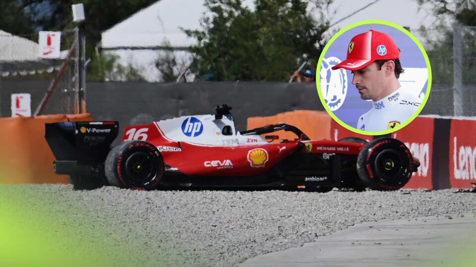Charles Leclerc ‘ashamed’ after heavy Barcelona crash ruins pole bid ...