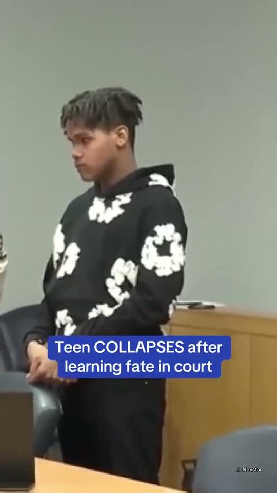 A 16-year-old boy let out a wail as he collapsed in court after being ...