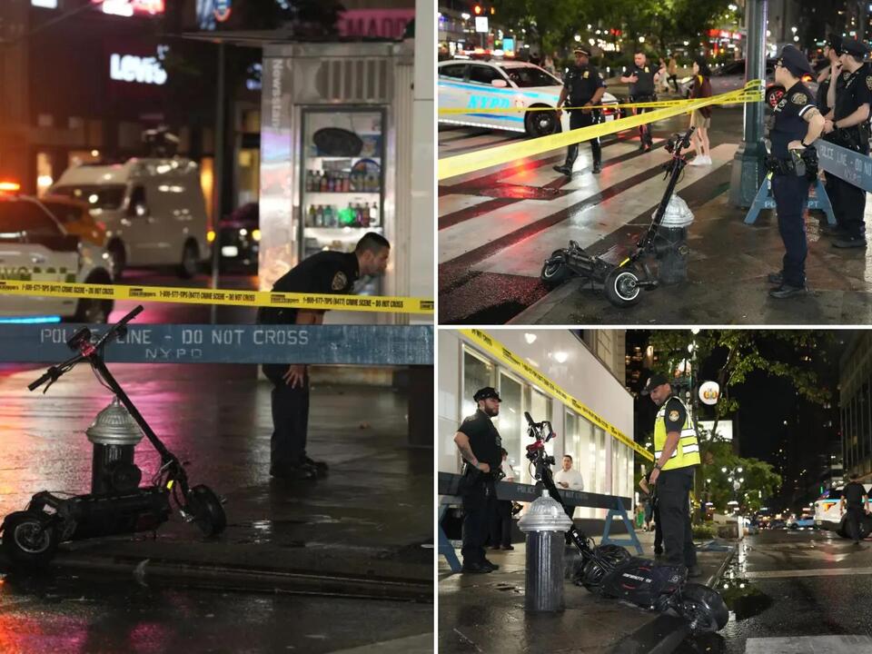 Two pedestrians struck by out-of-control scooter that jumped curb near ... Two pedestrians struck by out-of-control scooter that jumped curb near ...