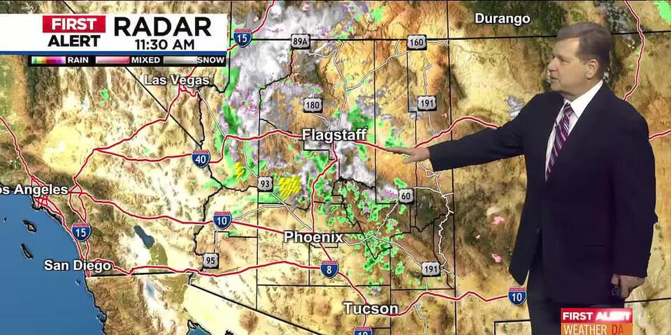 Storms move through Phoenix area as snowfall continues in northern ...