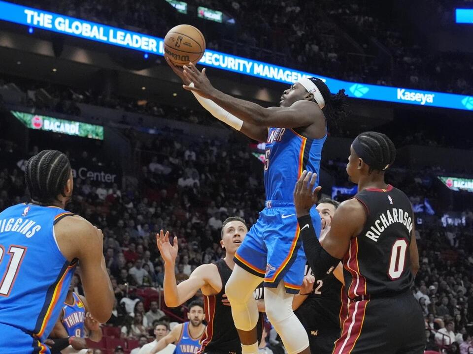Gilgeous-Alexander scores 28 points, Thunder use runs of 17-0 and 13-0 to beat Heat 128-120