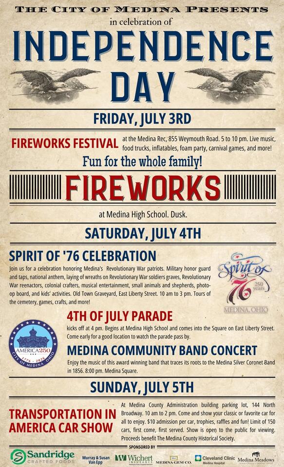 Medina Plans 250th Birthday Weekend Events - NewsBreak