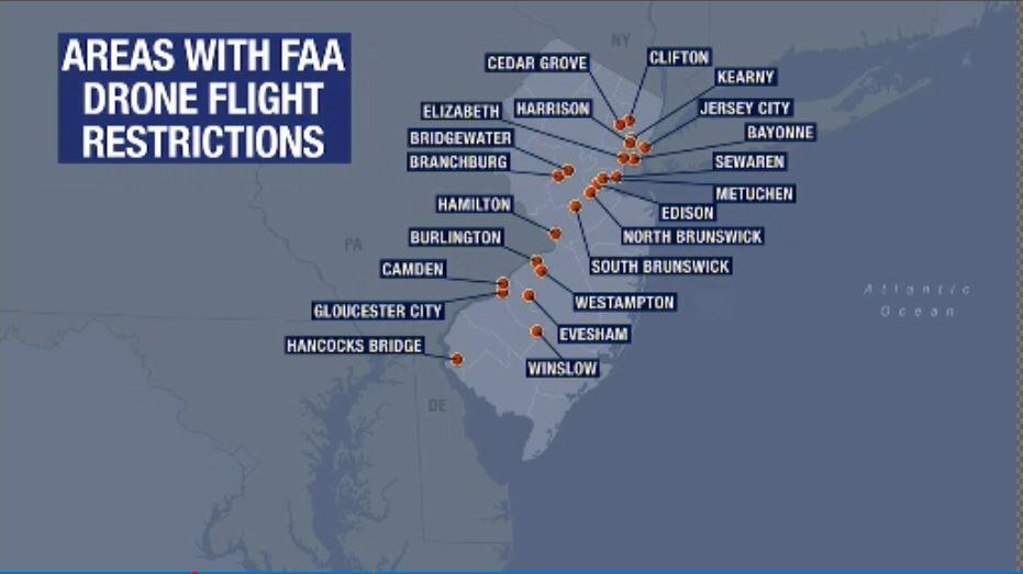 FAA temporarily bans drones over 22 areas in New Jersey due to security ...
