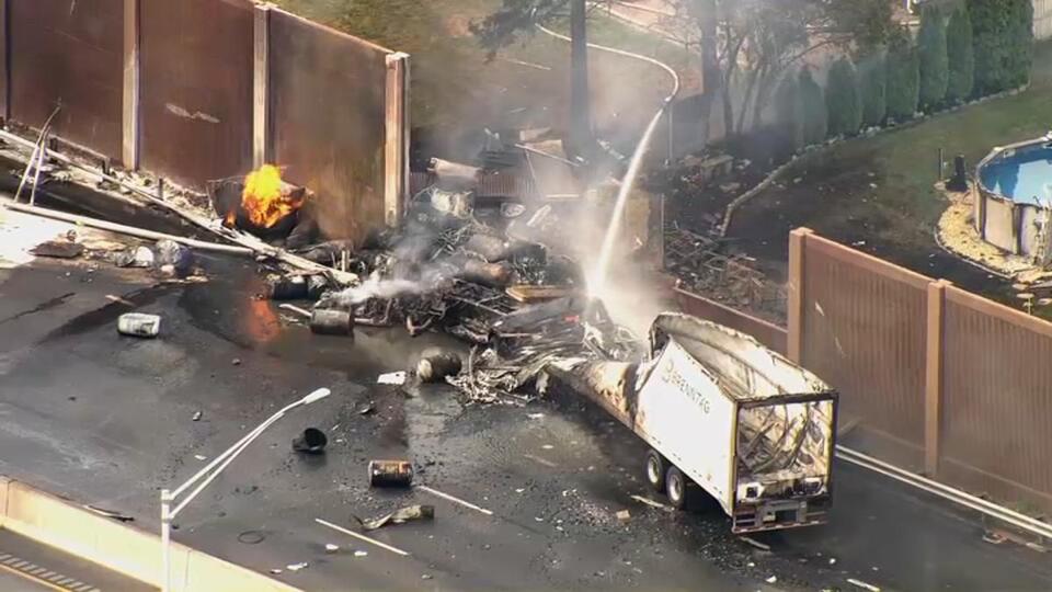 Victim identified in New Jersey truck explosion as new video shows jaw ...