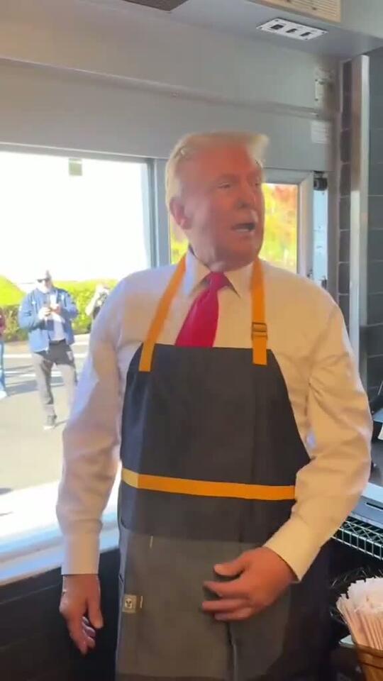 President__President_Donald_J_Trump__s_first_day_of_work_at_McDonald_s_______MAGA ...