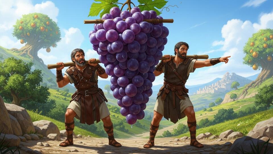 The grapes in the Promised Land were so heavy it took two men to carry ...