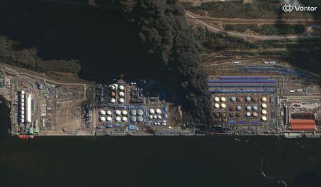 Russia's Ust-Luga port damaged by more Ukrainian drones, fire under ...