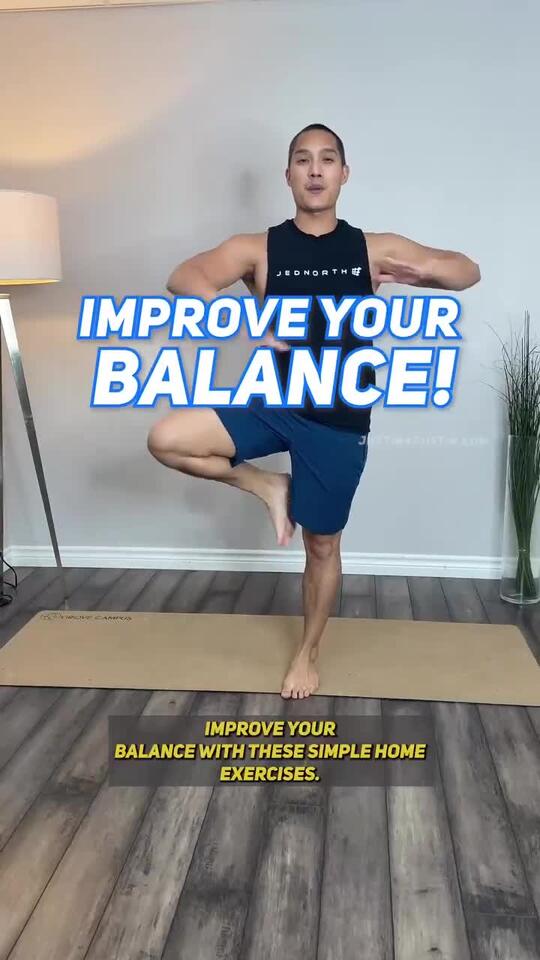 Home exercises to improve your balance Practice twice a week These ...