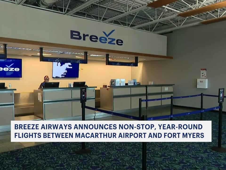 Breeze Airways announces nonstop service to Fort Myers from MacArthur Airport