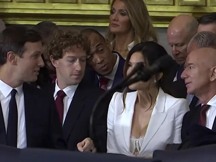 Mark Zuckerberg Couldn’t Take His Eyes Off Jeff Bezos’ Fiance Lauren ...