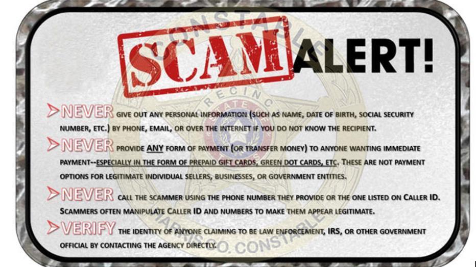 Harris County constable warns scam warrant calls asking for payment ...