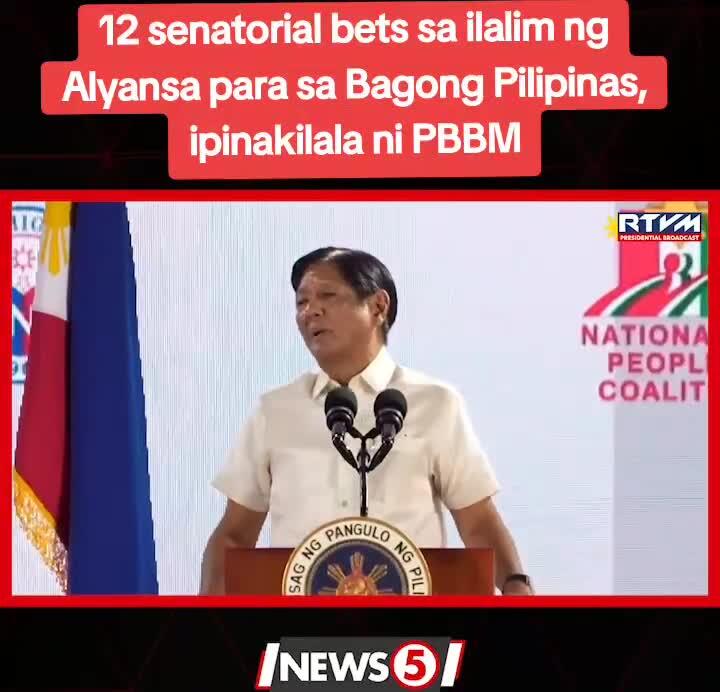 Opisyal nang ipinakilala ni Pres. Bongbong Marcos ang 12 senatorial ...