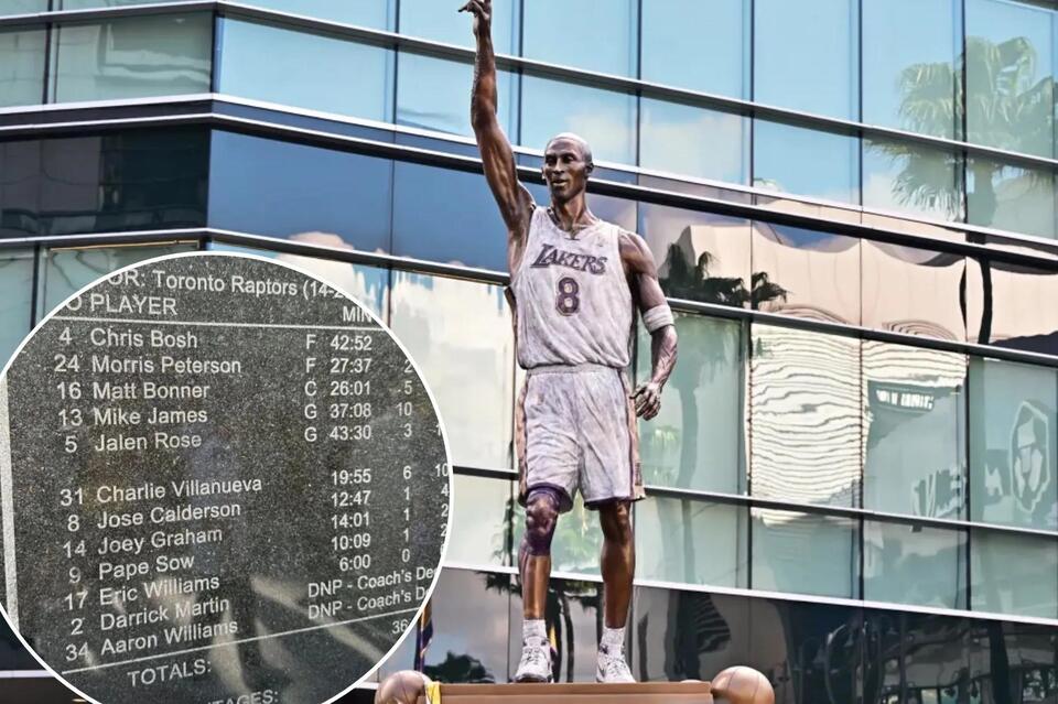 Kobe Bryant statue filled with spelling errors as Lakers look to ...