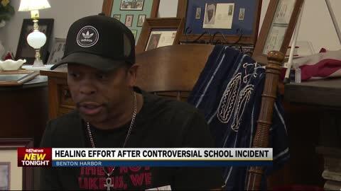 Father of suspended student & community advocates call for healing ...