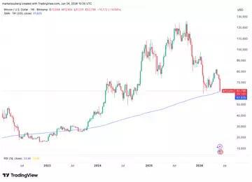 Bitcoin price just tagged 200-week trend line that defined 2022 bear ...