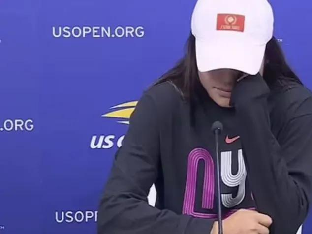 Emma Raducanu breaks down in tears after crashing out of US Open in first round and sobs ‘I feel ...