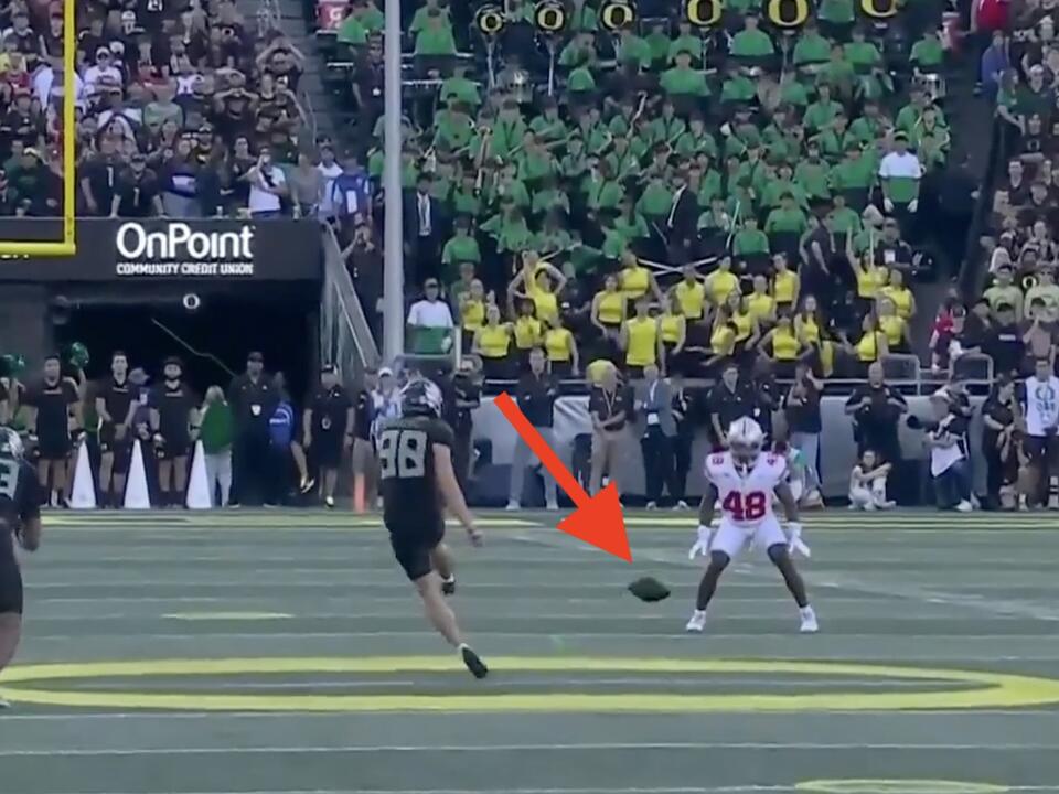 Everyone made the same joke about Oregon’s wild onside kick