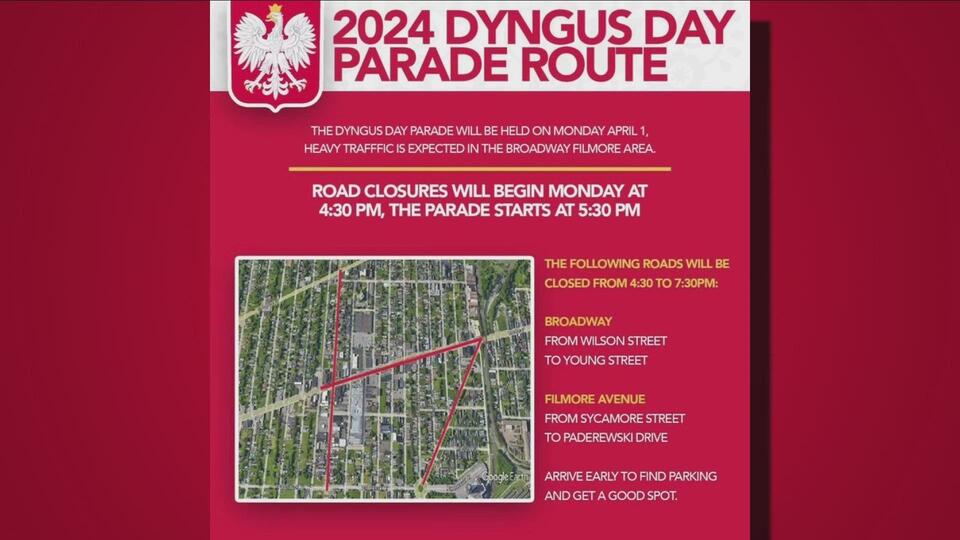 Dyngus Day Parade road closures announced for Monday - NewsBreak