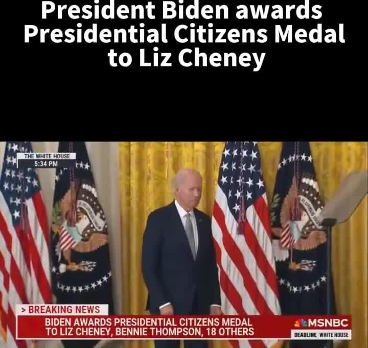 President Biden honors Liz Cheney and Bennie Thompson for their courage ...