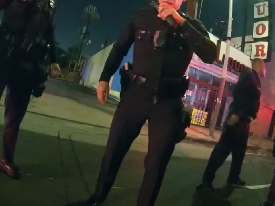 Video: LAPD officer hit by DUI driver while investigating stolen vehicle