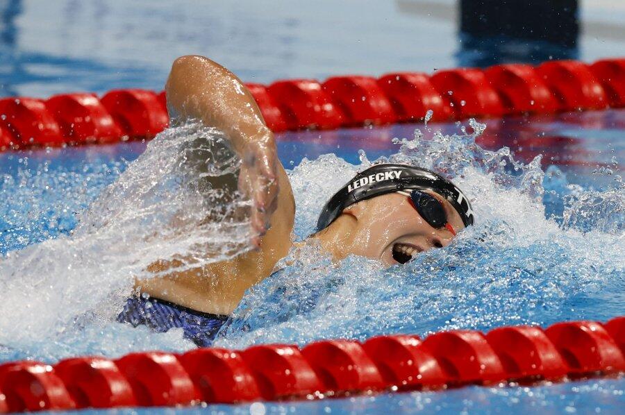 Paris 2024: Katie Ledecky dominates, Caeleb Dressel qualifies at U.S ...