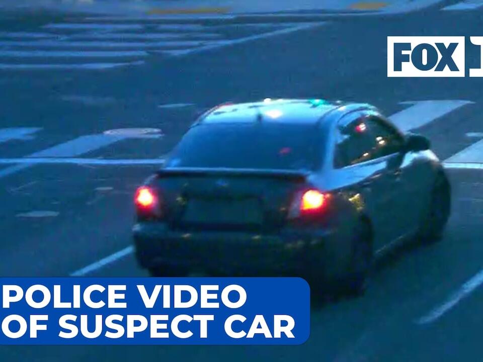 Police video of suspect car in vandalism shootings