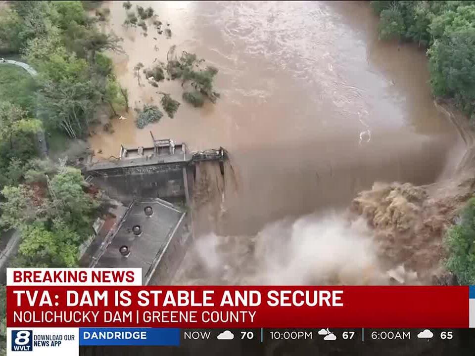 Nolichucky Dam ‘stable and secure’, TVA exiting emergency condition