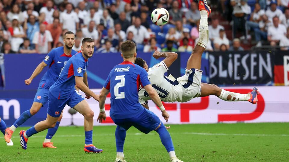 Jude Bellingham overhead kick goal saves England versus Slovakia at ...