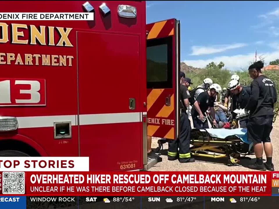 Hiker hospitalized after getting overheated on Camelback Mountain