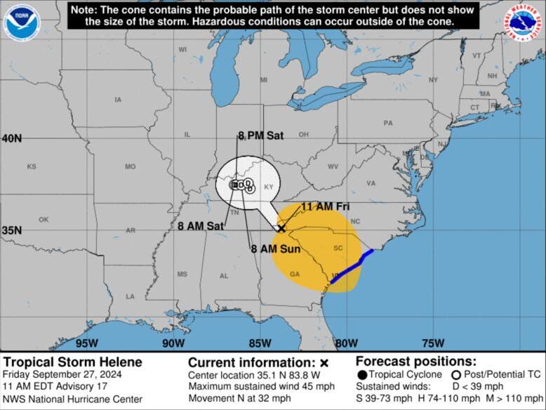 CONTINUING UPDATES: Helene causes flooding, power outages in metro Atlanta