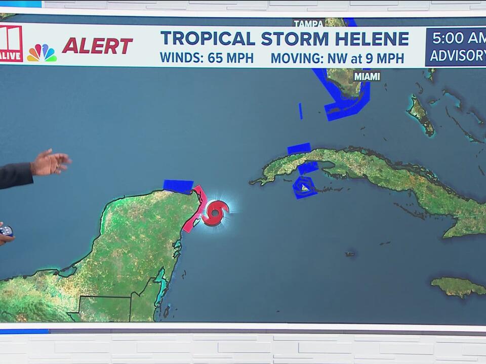 Weather Impact Alert | Tropical Storm Helene expected to become ...