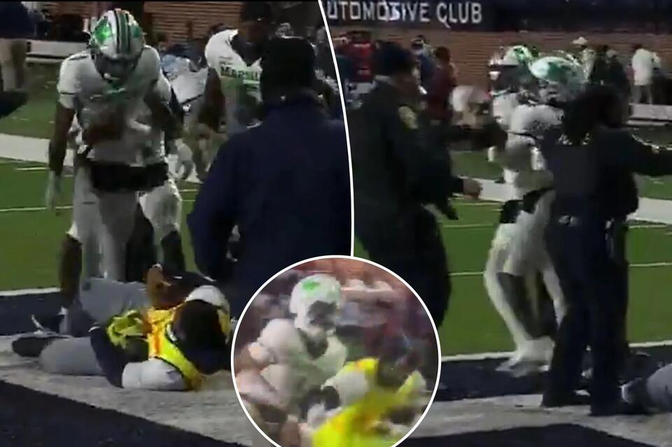 Marshall football player gets physical with ballboy in intense scene ...