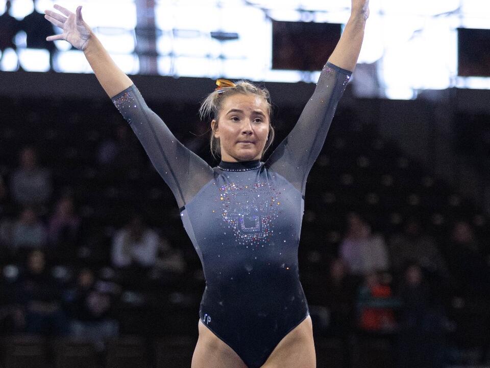 BGSU Gymnastics Drop Road Meet at MAC Leader Ball State
