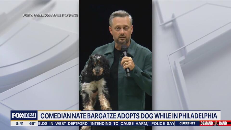 Comedian Nate Bargatze adopts dog during stop in Philadelphia - NewsBreak