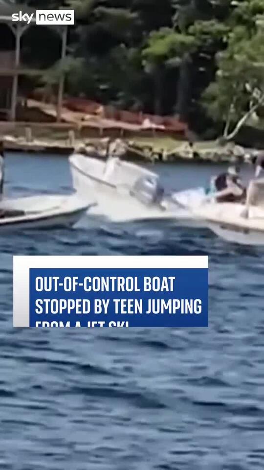 A boat which was spiralling out of control on a lake was shut down by a ...