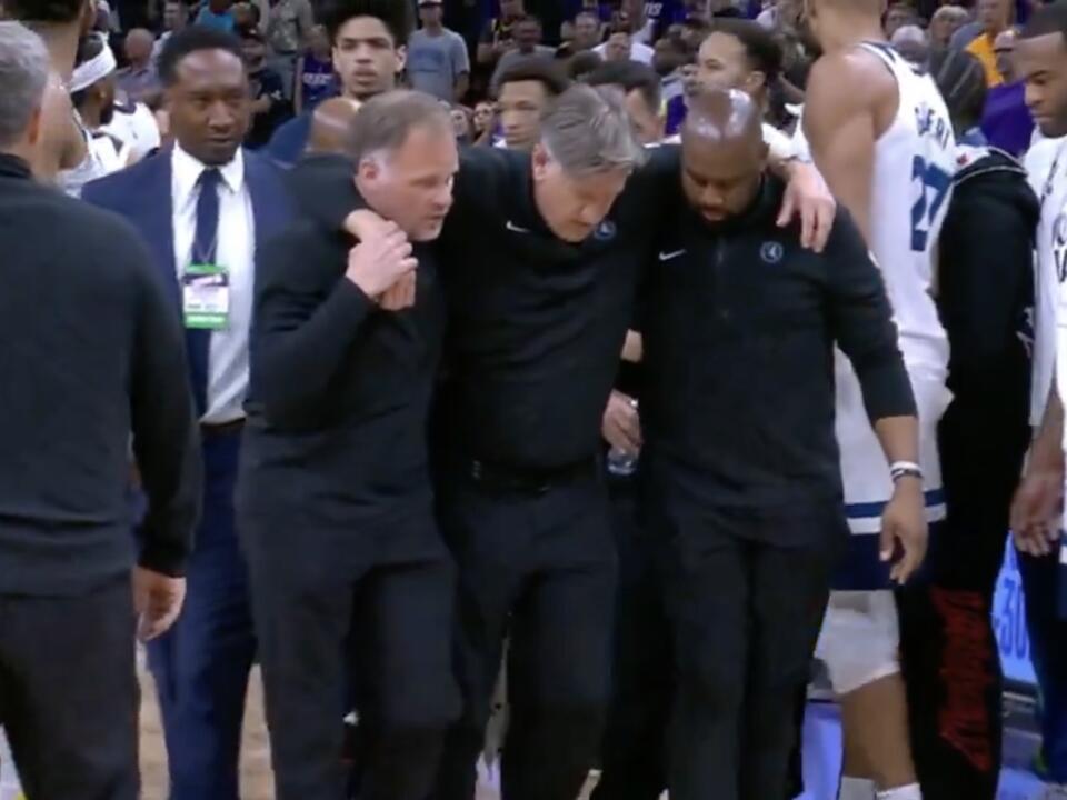 NBA Head Coach Suffers Freak Injury During Playoff Game
