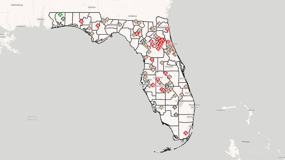 Interactive Map: Tracking wildfires across Florida - NewsBreak