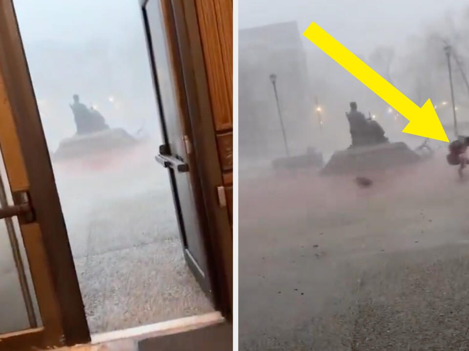 A Wild Video Of A Student Being Blown Over By The Wind In Kentucky Is ...