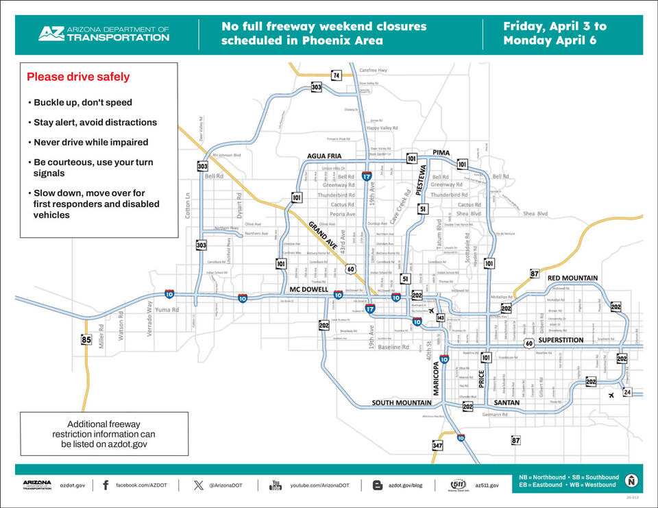 Weekend Freeway Travel Advisory – April 3-6 - NewsBreak