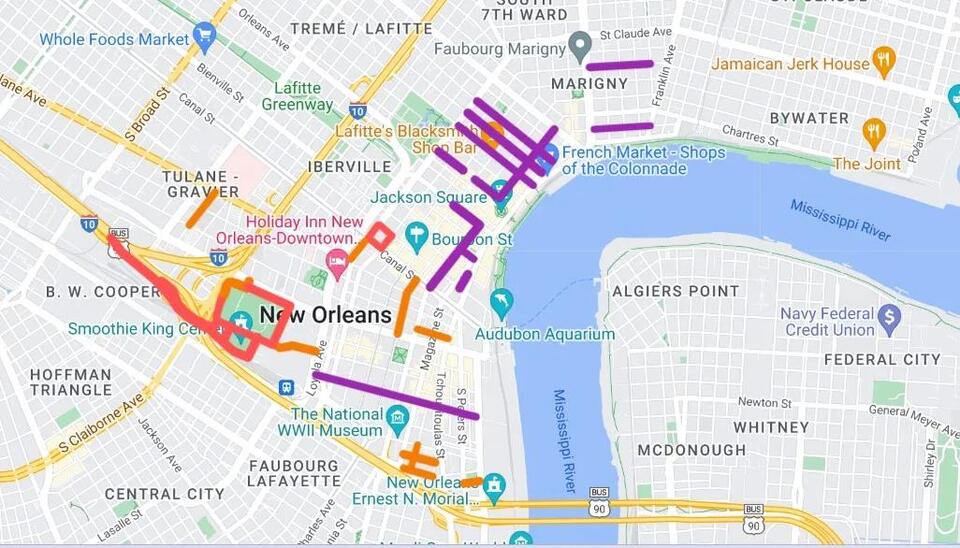 GETTIN' AROUND: Road closures map and guide for Super Bowl week - NewsBreak