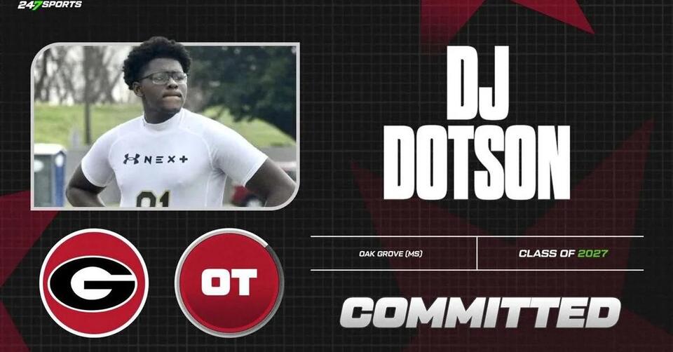 Offensive tackle DJ Dotson commits to Georgia Bulldogs following ...